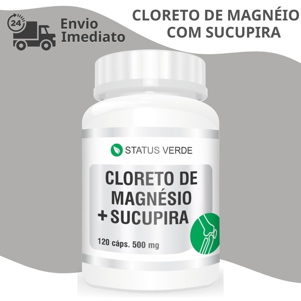 Cloreto De Magnésio P.a + Sucupira 120 Cáps - Status Verde | Shopee Brasil