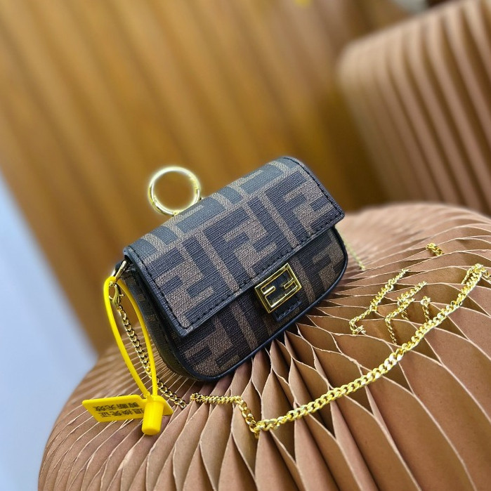 FENDI Niche Textura Saco Feminino Novo Estilo Retro mini Pequeno ...