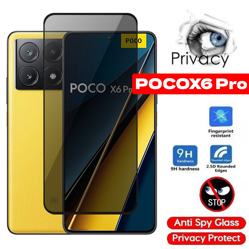 Para Poco X7Pro X6 Pro X6Pro M6Pro M6 2024 Anti-Spy Privacidade Total Vidro Peek Temperado ...