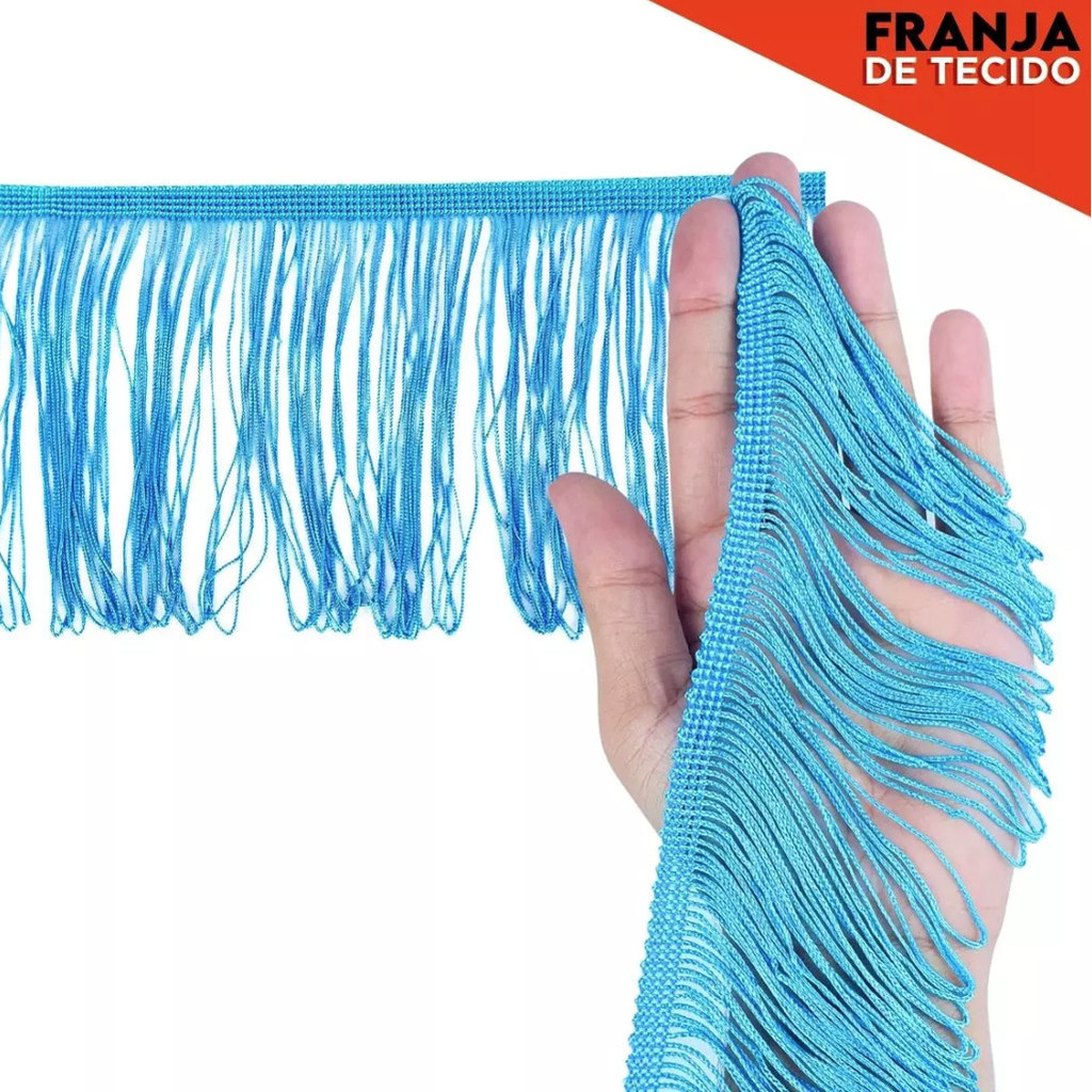 Franja de Tecido Acetinado - 5cm - Grade de Cores - Rolo C/10 Mts COR ...