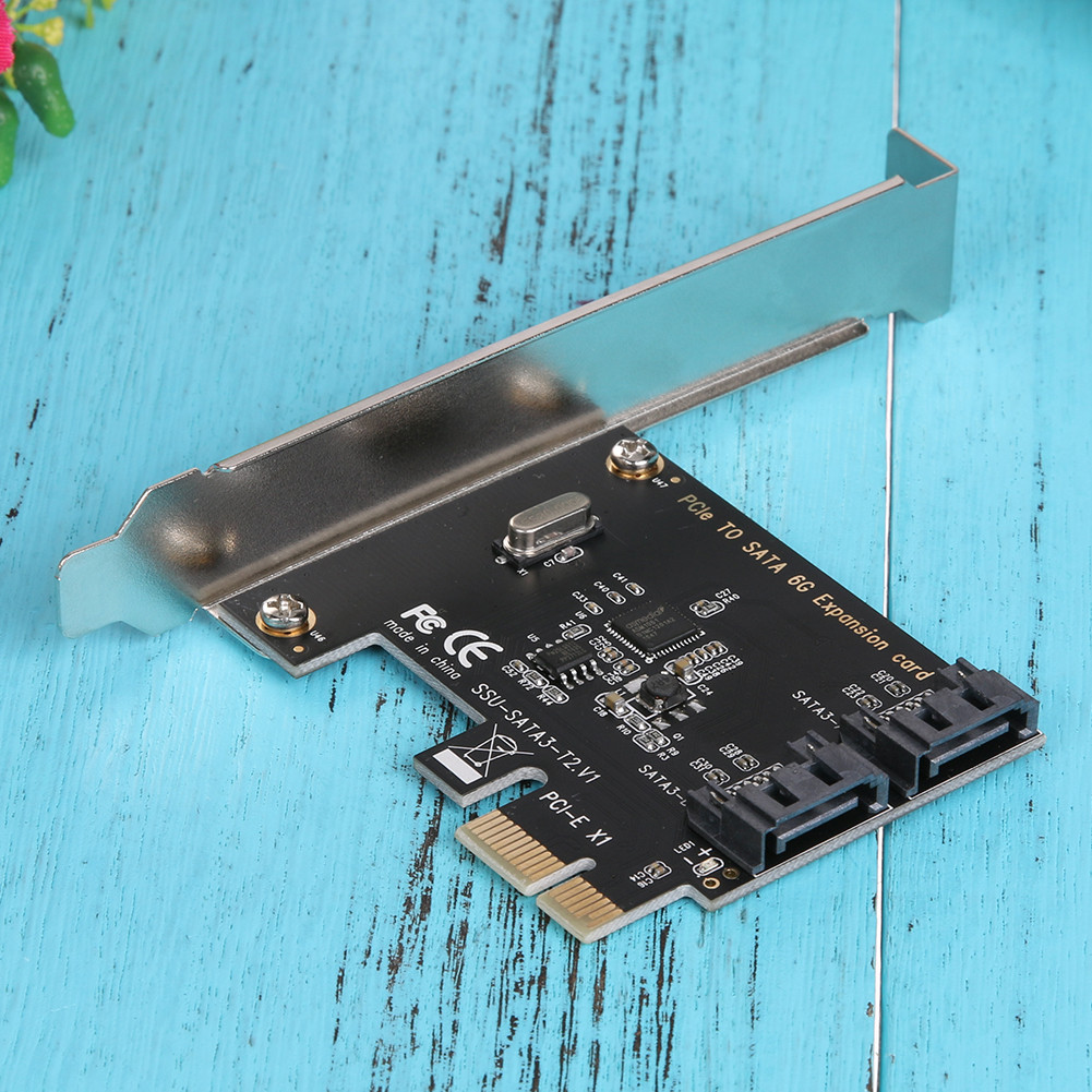 Placa PCIe SATA III 2 Portas Para Windows (R) XP/Server2003/Vista/7/8 ...