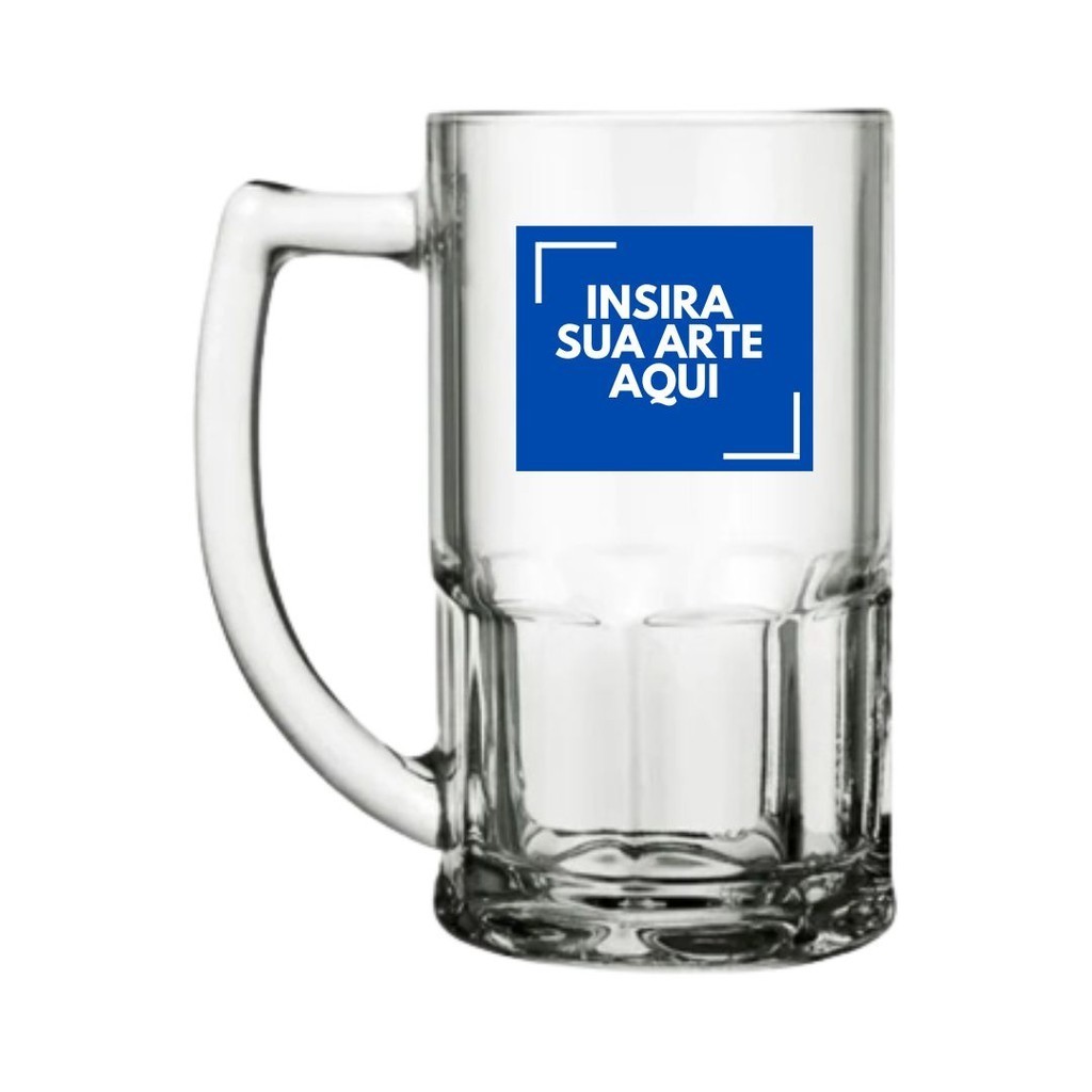 Caneca de vidro cerveja chopp festa presente 340ml Bristol personalizada | Shopee Brasil