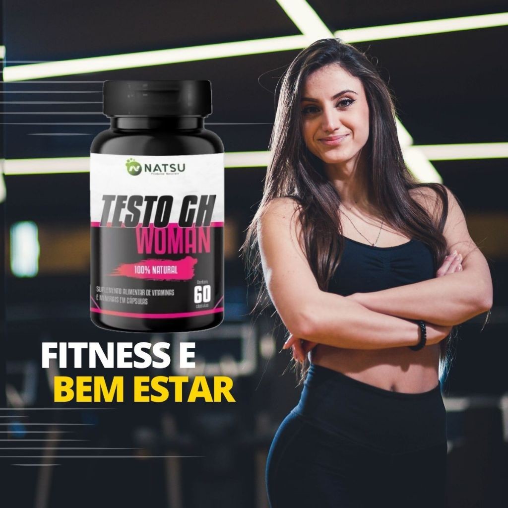 Testo Gh Power Mulher 60 Caps Natsu Produtos Naturais Puro Original ...