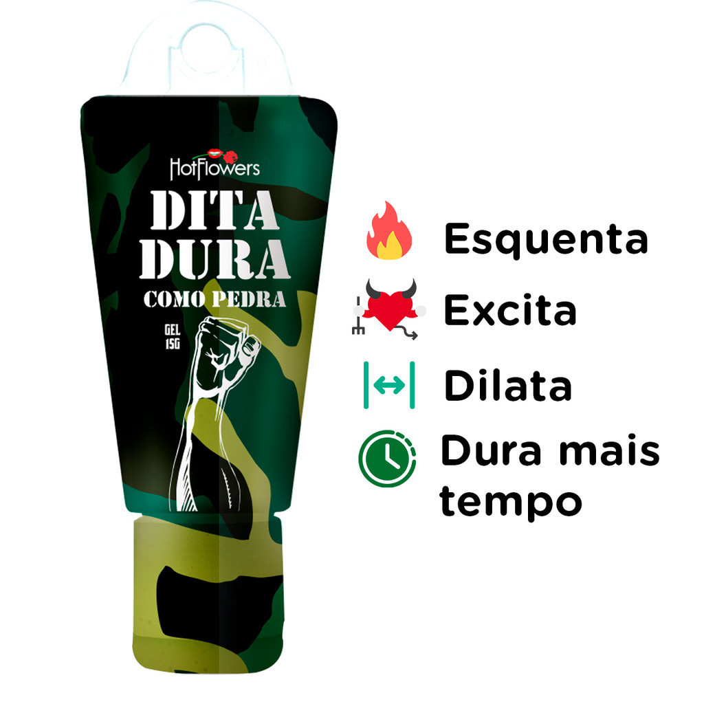 Gel Dita Dura Masculino Provocador 15g - Hot Flowers | Shopee Brasil