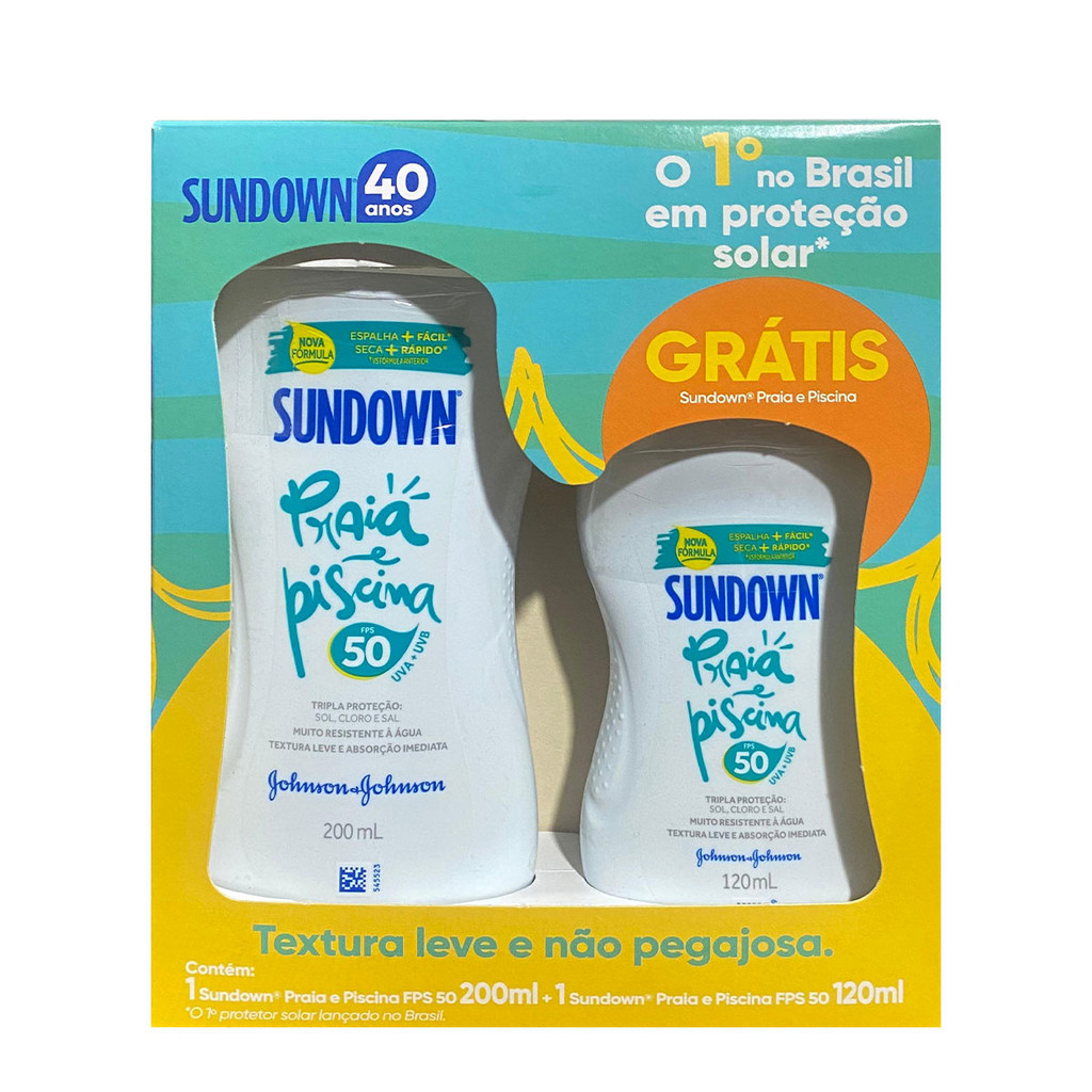 Sundown Kit Praia e Piscina FPS50 Protetor Solar (2 produtos) | Shopee ...
