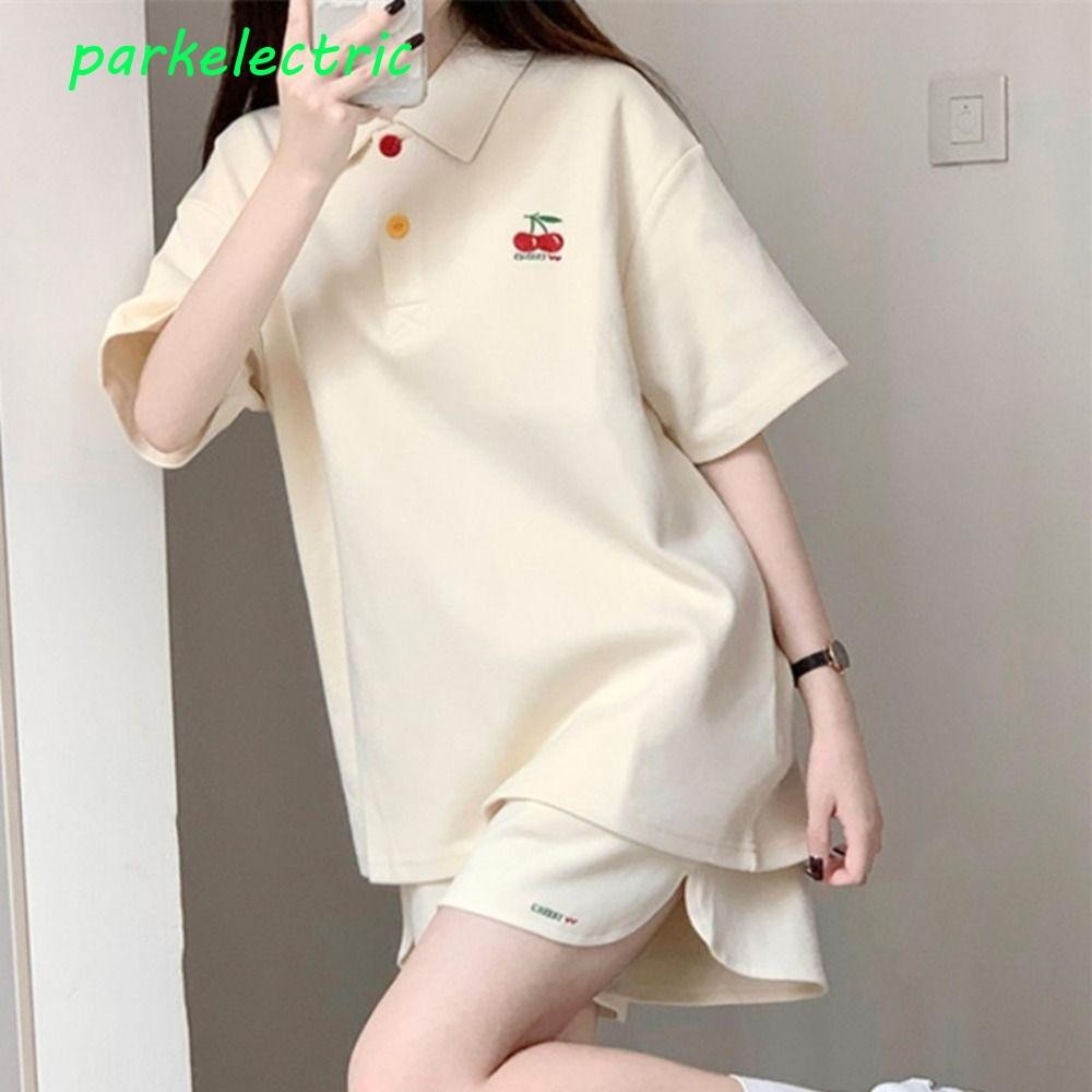 PARKELECTRIC Conjunto De Camisa Polo Feminina , Personalidade Padrão ...