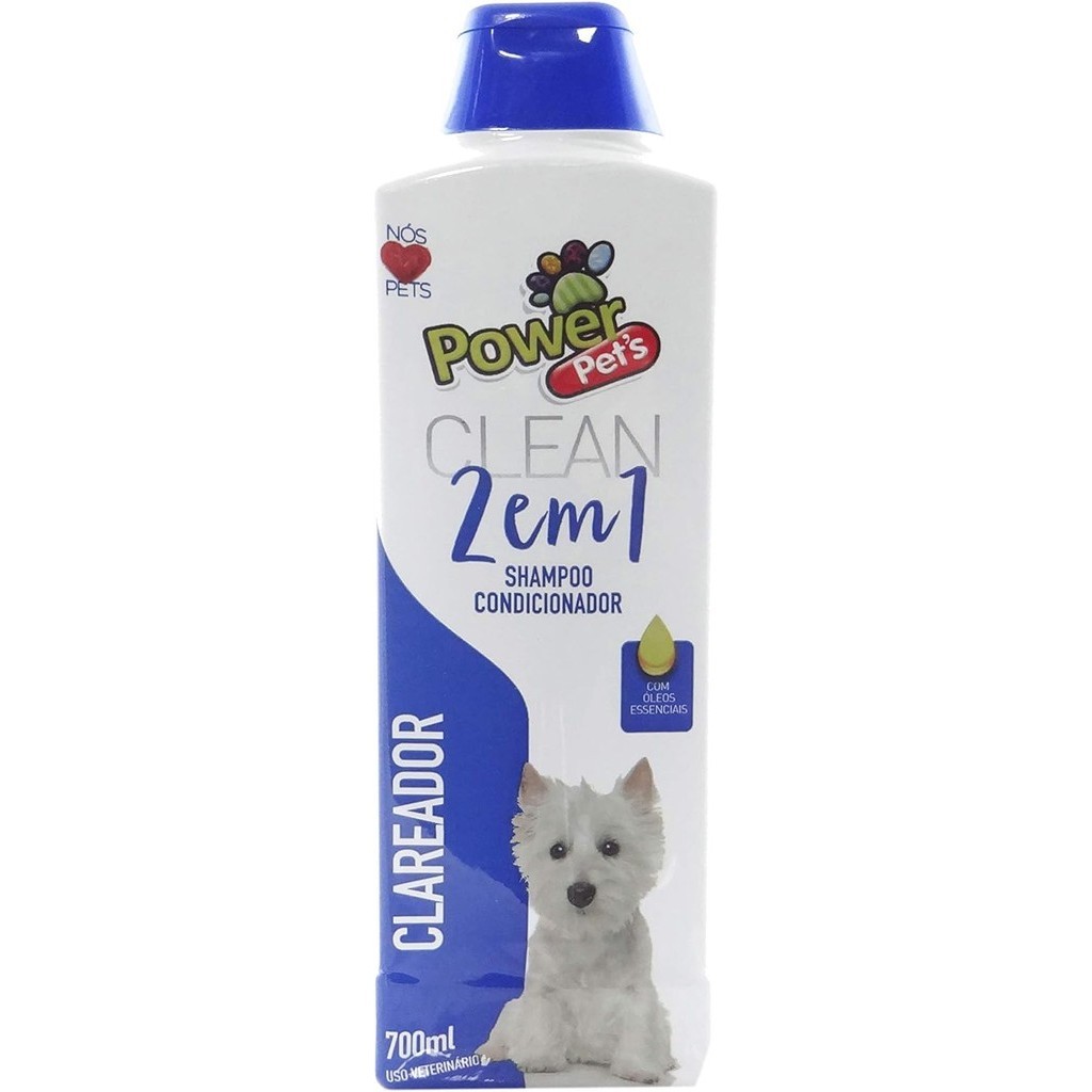 SHAMPOO PARA CACHORRO 2 EM 1 POWERPETS CLAREADOR - 700ML | Shopee Brasil