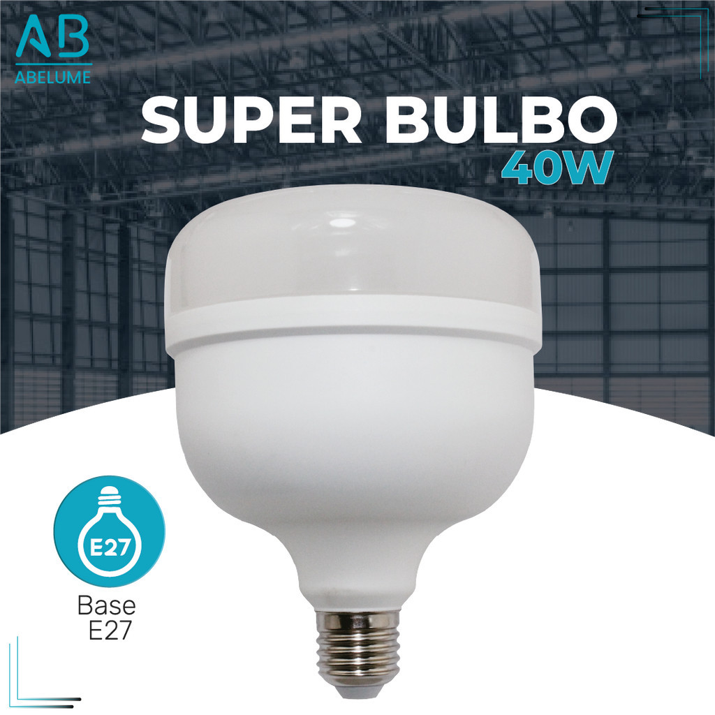 Super Bulbo Lâmpada LED 40W E27 Alta Potência Luz Branca 6500k Bivolt 110-220V | Shopee Brasil
