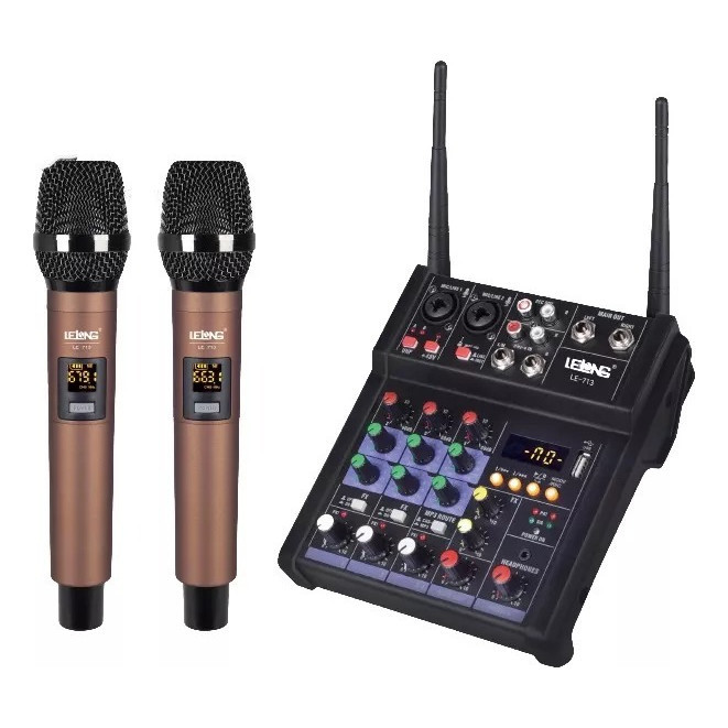 Kit Home Studio Profissional Mesa 4 Canais + 2 Microfones Bivolt ...