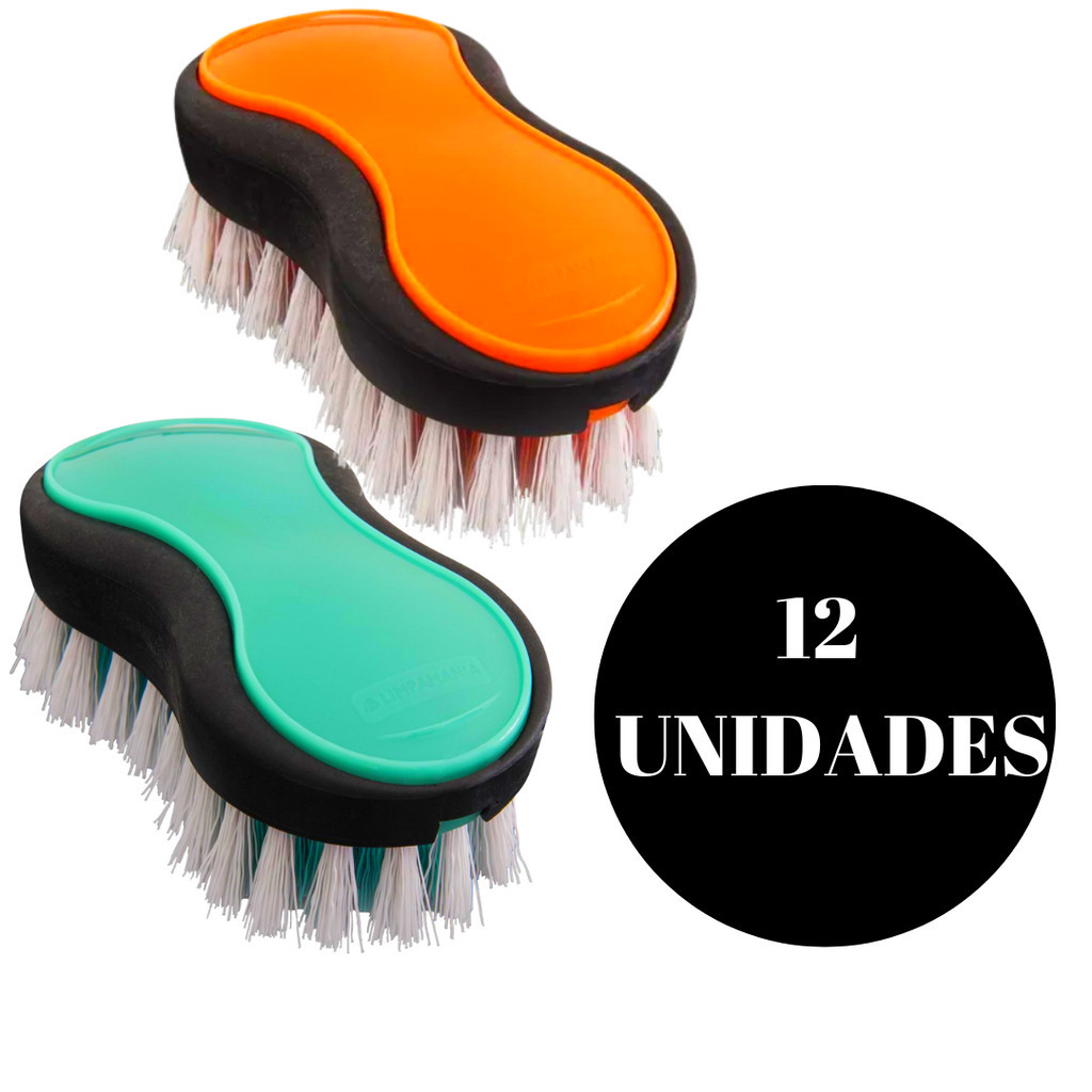Kit 12 Escovas De Limpeza Anatômica Multiuso Para Lavar Roupas Calçados ...
