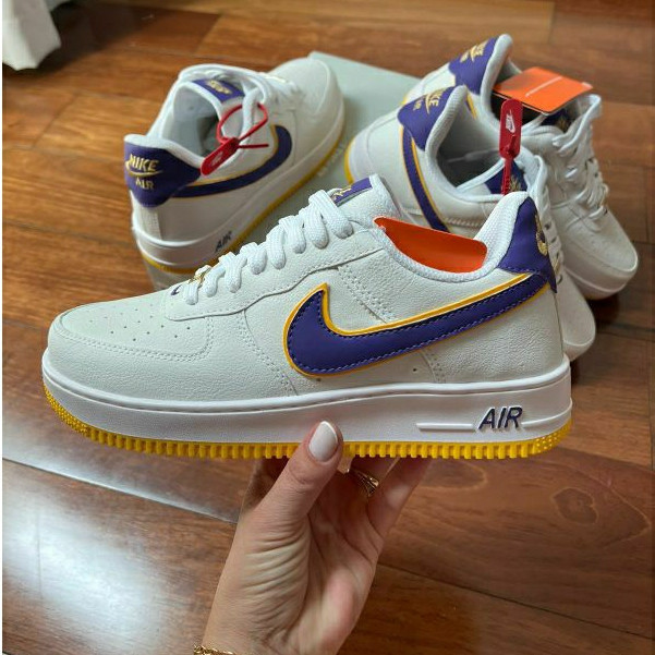 TENIS NBA AIR FORCE x NBA LOS ANGELES LAKERS - ENVIO IMEDIATO | Shopee ...
