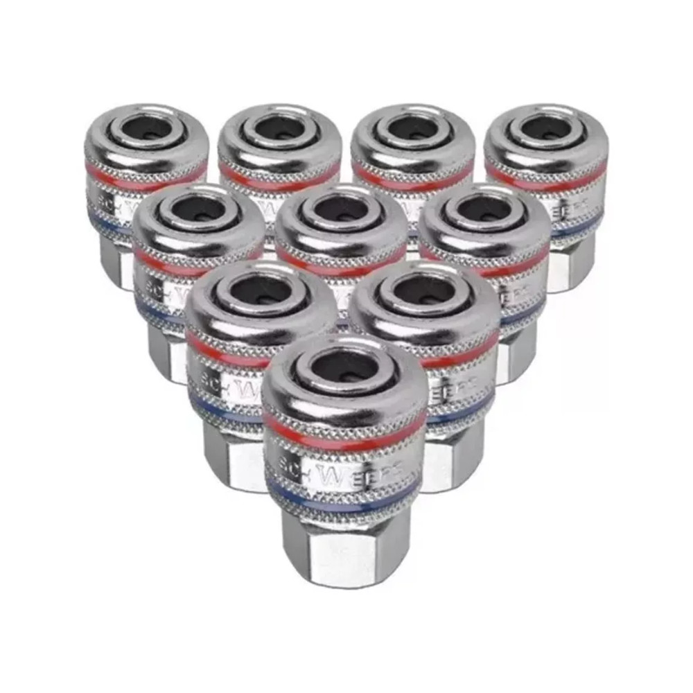 10 ENGATE RAPIDO 1/4" SCHWEERS ER 767 F ROSCA FEMEA 1/4" BSP | Shopee Brasil