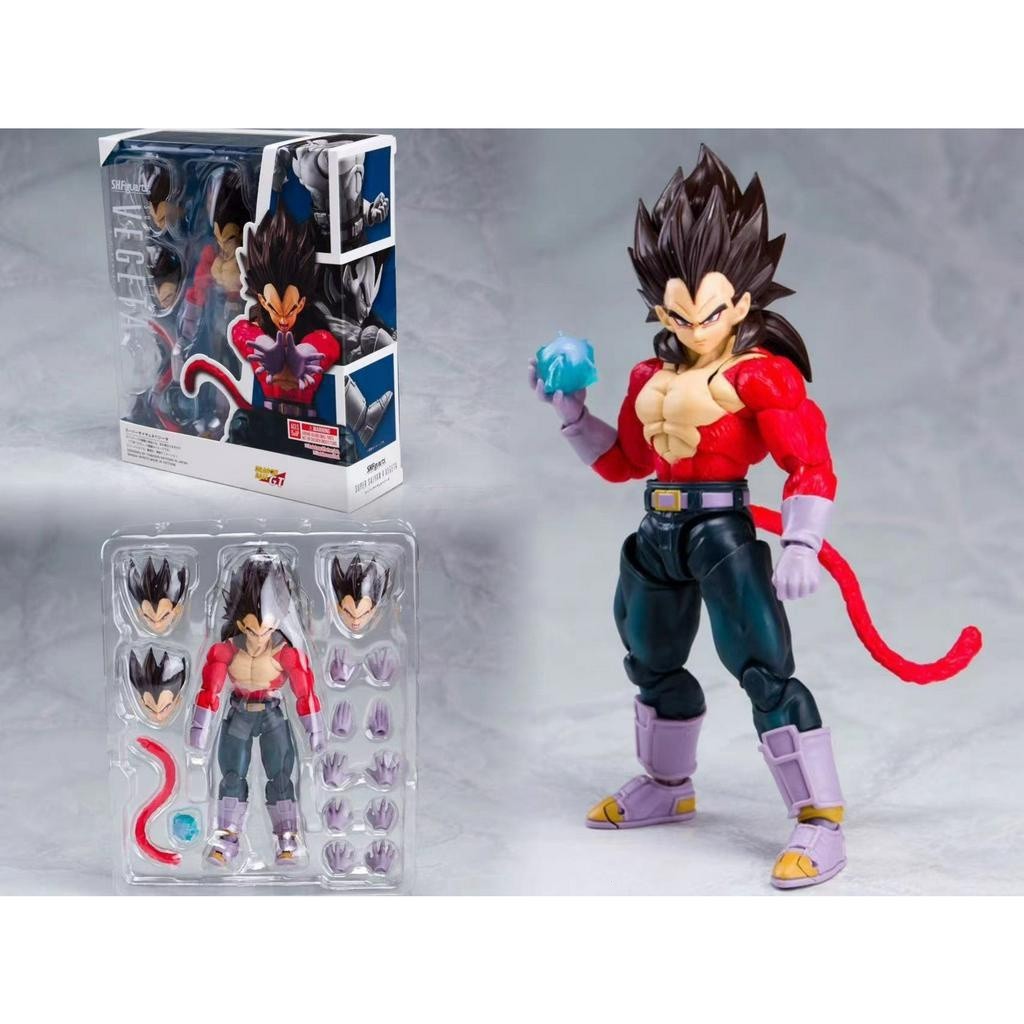 Boneco Dragon Ball Super Vegeta SSJ 4 Articulados + Acessórios 15 cm ...