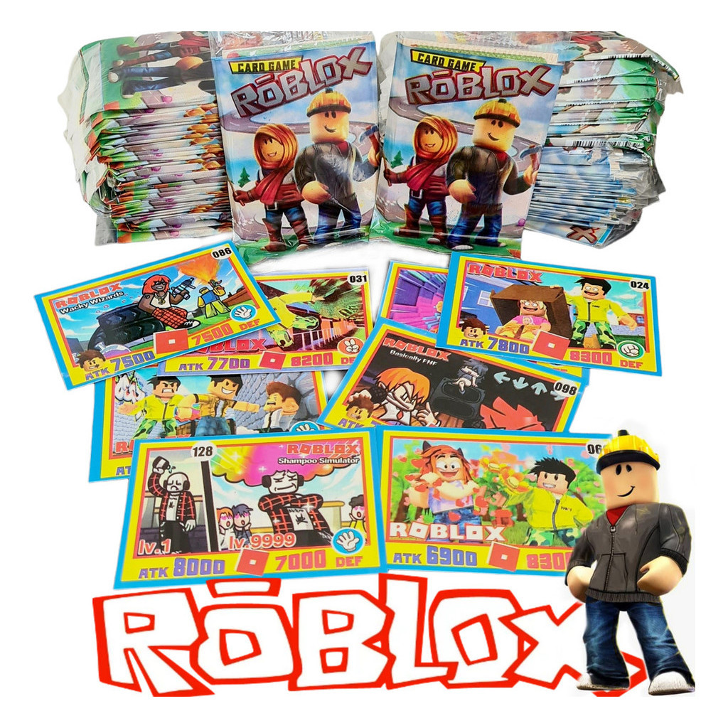 Kit 200 Cartinhas Roblox = 50pctes Cards Bater Bafo Roblox | Shopee Brasil