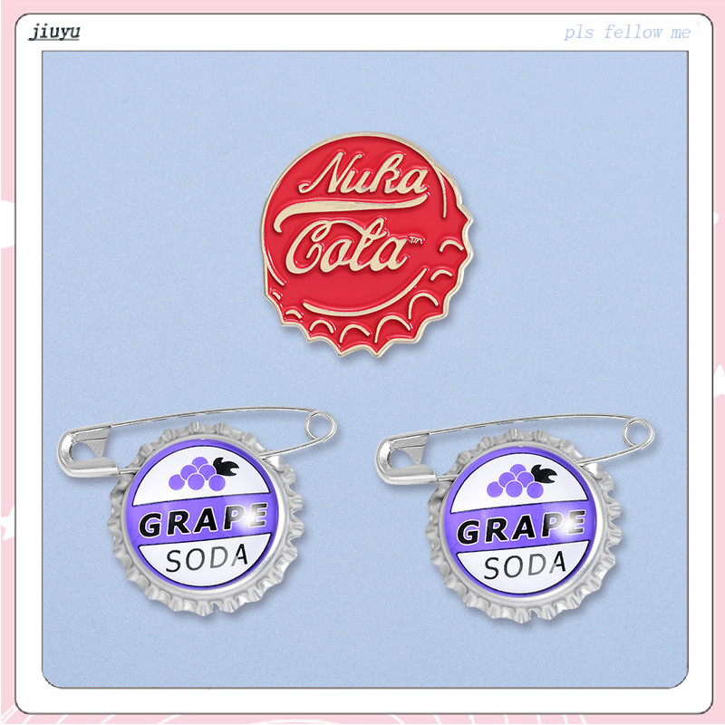 Nuka Cola Esmalte Funny Grape Soda Bottle Cap Broches Lapela Alfinete ...