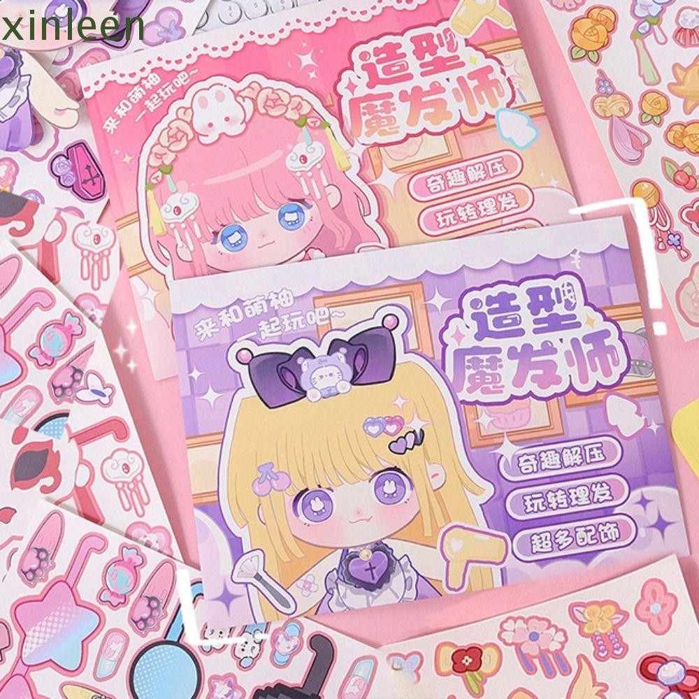 XINLEEN Girls Hair Stylist Toy , Cartoon DIY Paper Hairstyles Kawaii ... XINLEEN Girls Hair Stylist Toy , Cartoon DIY Paper Hairstyles Kawaii ...