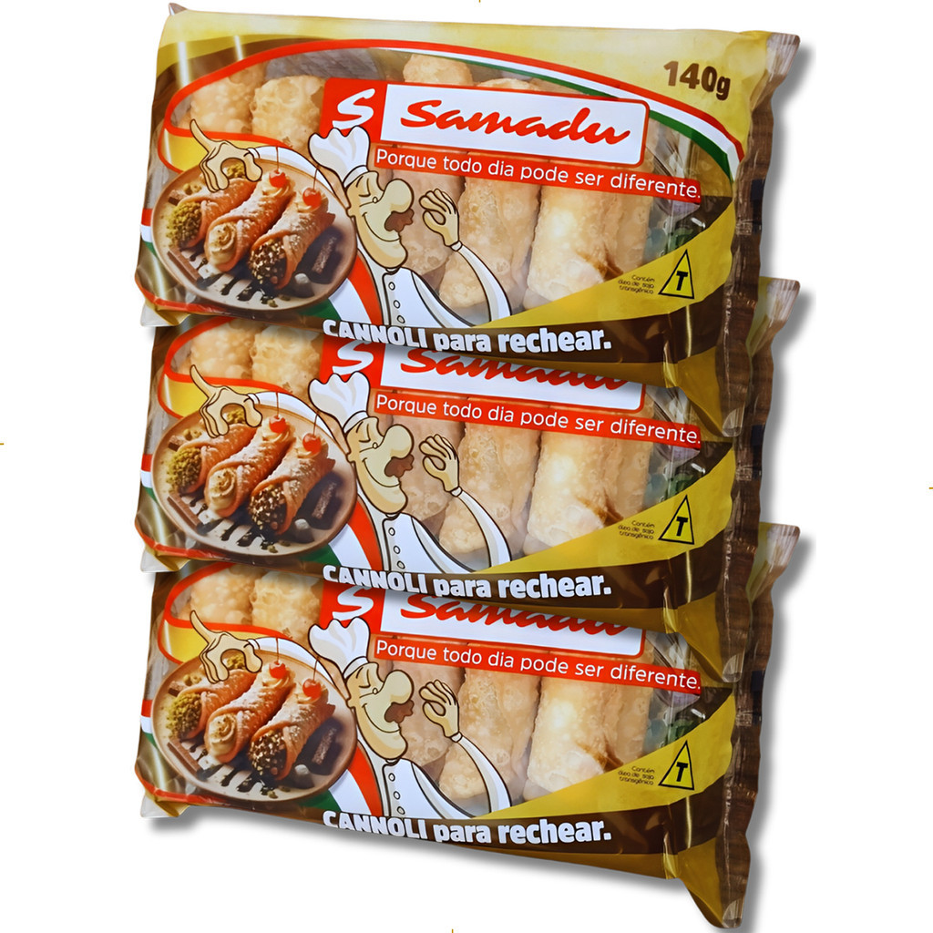 Cannoli Shells Para Rechear Samadu Crocante 420g - 36 Unidades | Shopee ...