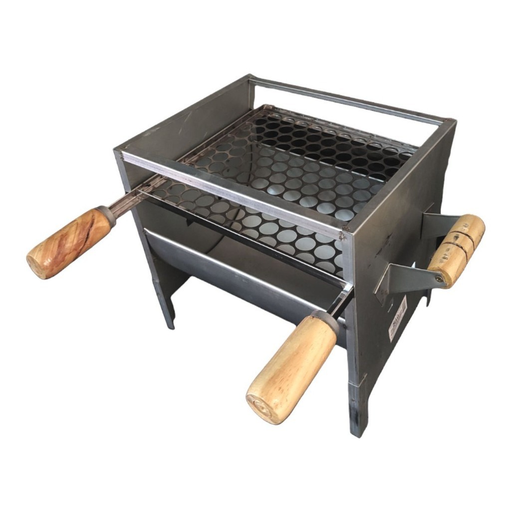 Churrasqueira Portátil Compacta Galvanizada 30x24cm Com Grelha Inox ...