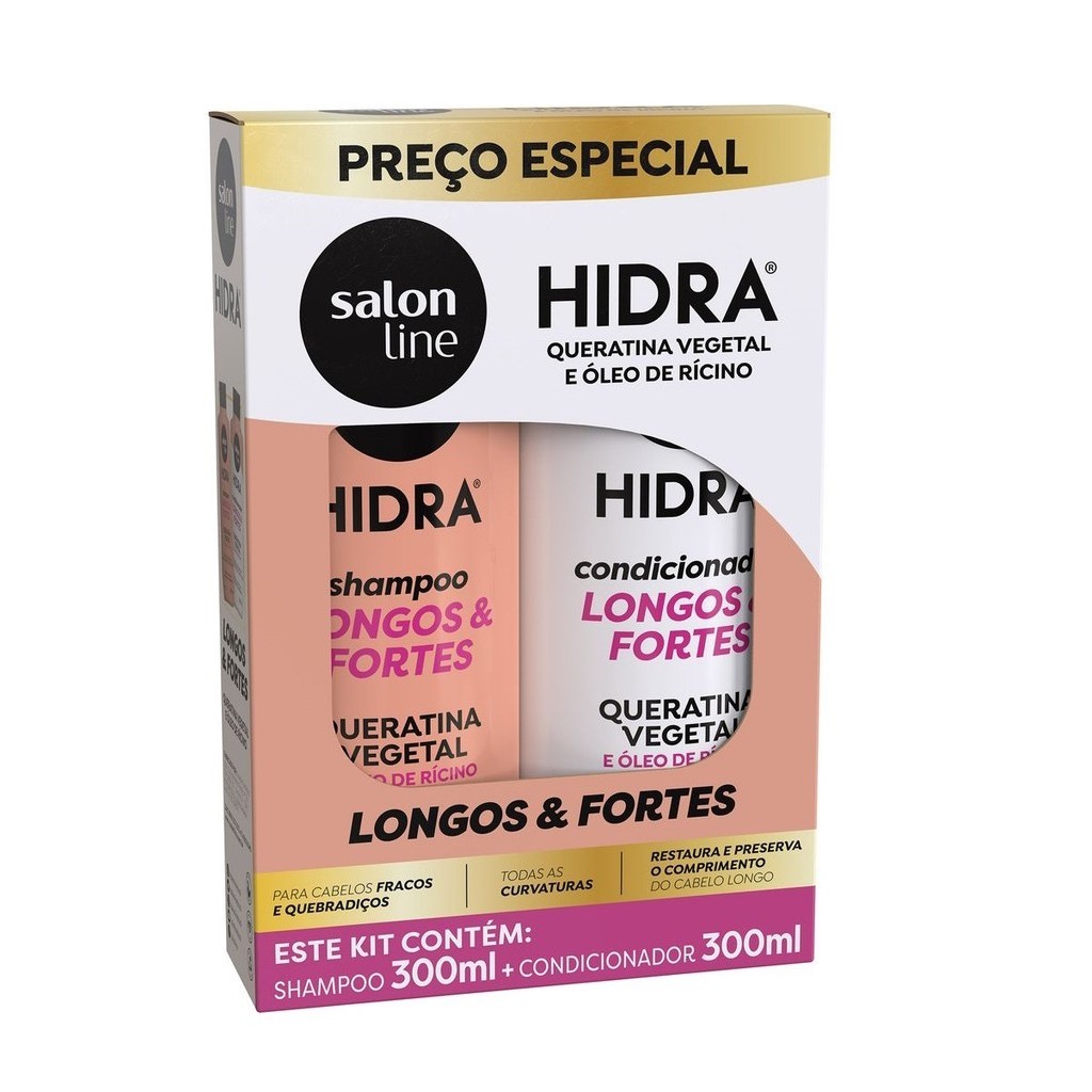 Salon Line Hidra Longos & Fortes Kit Shamp E Cond 300ml | Shopee Brasil