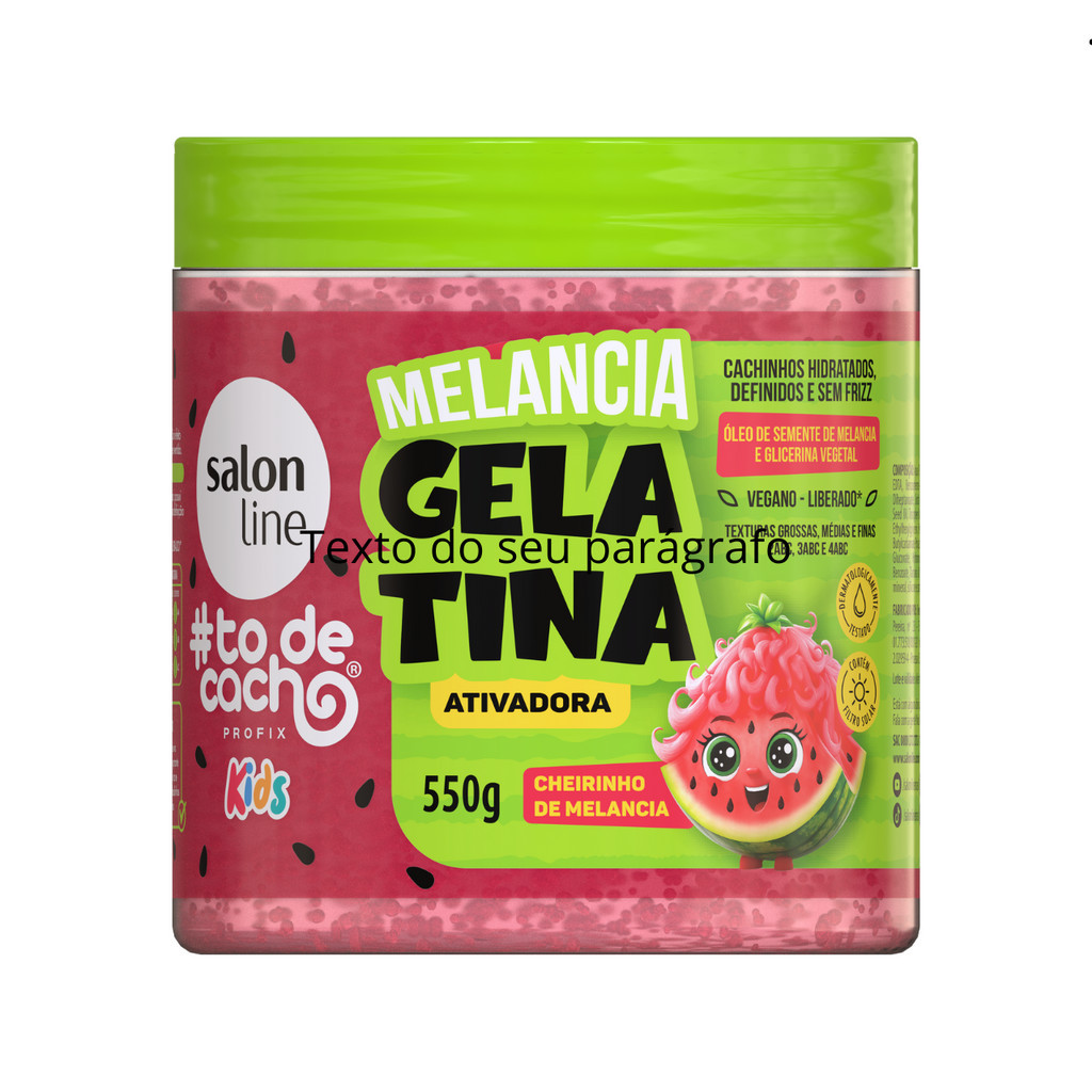 Gelatina Salon Line todecacho Melancia Kids 550g | Shopee Brasil