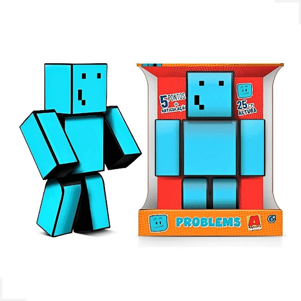 BONECO PROBLEMS 25CM BRINQUEDO MINECRAFT ORIGINAL COLEÇÃO | Shopee Brasil