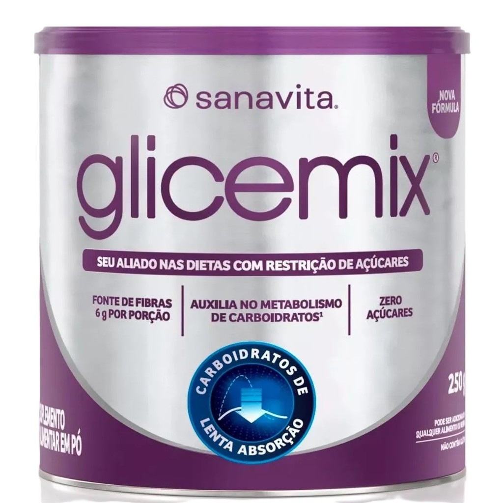 Glicemix Ig Sanavita Sem Sabor - Lata 250g | Shopee Brasil