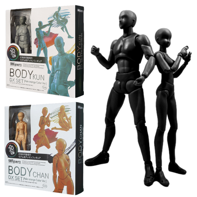 Body Chan SHF Boy and Girl Sketch Doll Art Cartoon Modelo De Desenho ...