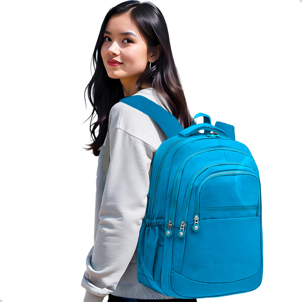 Mochila Escolar Grande Bolsa Feminina Espaço Notebook Resistente Kipl ...
