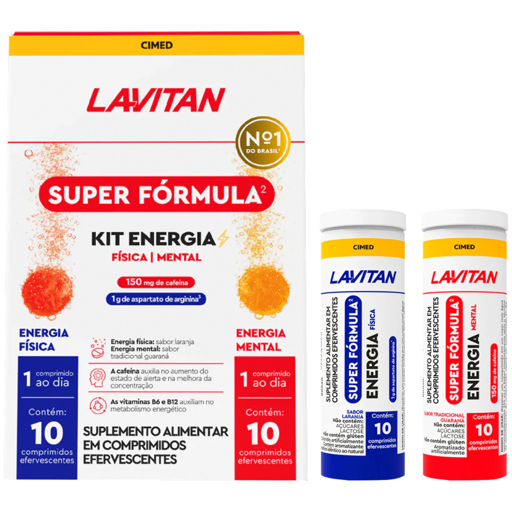Kit Lavitan Energia Física e Mental Suplemento Multivitamínico Vitamina ...