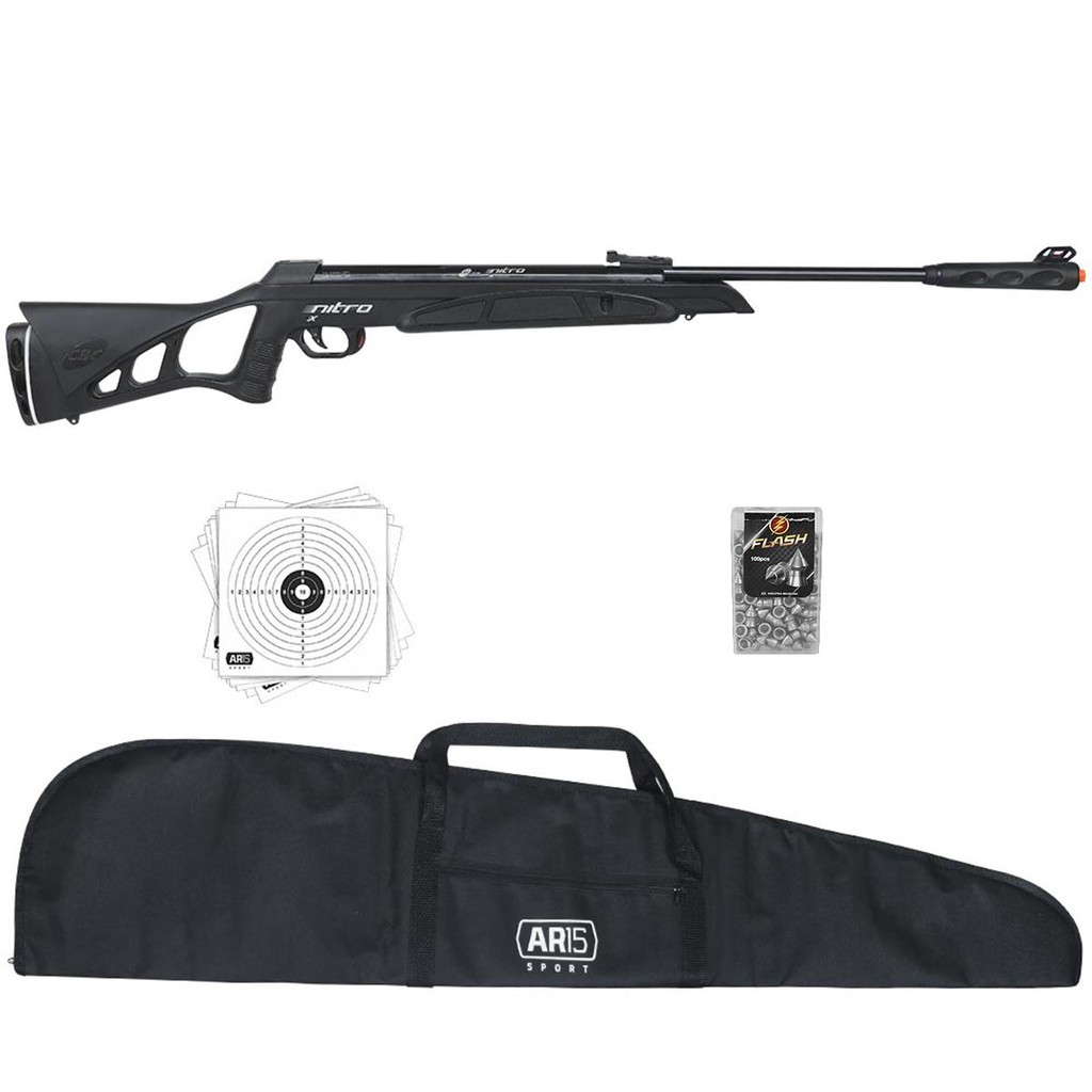 Carabina de Pressão CBC Nitro X 1000 c/ gas ram 80kg + capa | Shopee Brasil