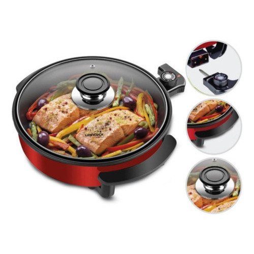 Panela Grill Elétrico Multiuso Easy Red Antiaderente 220v | Shopee Brasil