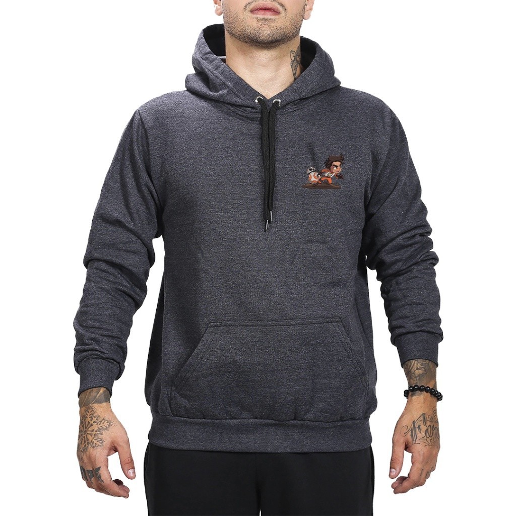 Blusa de Moletom Masculina Star Wars Classsic Tecido Grosso Com Capuz ...