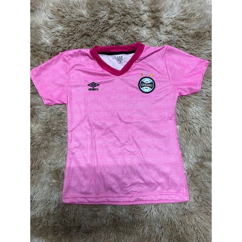 Camisa Feminina Baby Look Rosa Time de Futebol | Shopee Brasil