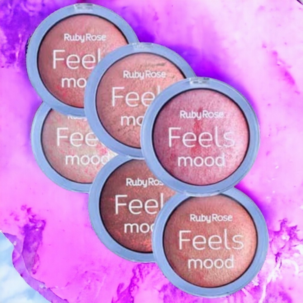 Blush Marble Feels Mood Cintilante Glow Ruby Rose HB6117 pó bronzeador e do iluminador deixar a ...