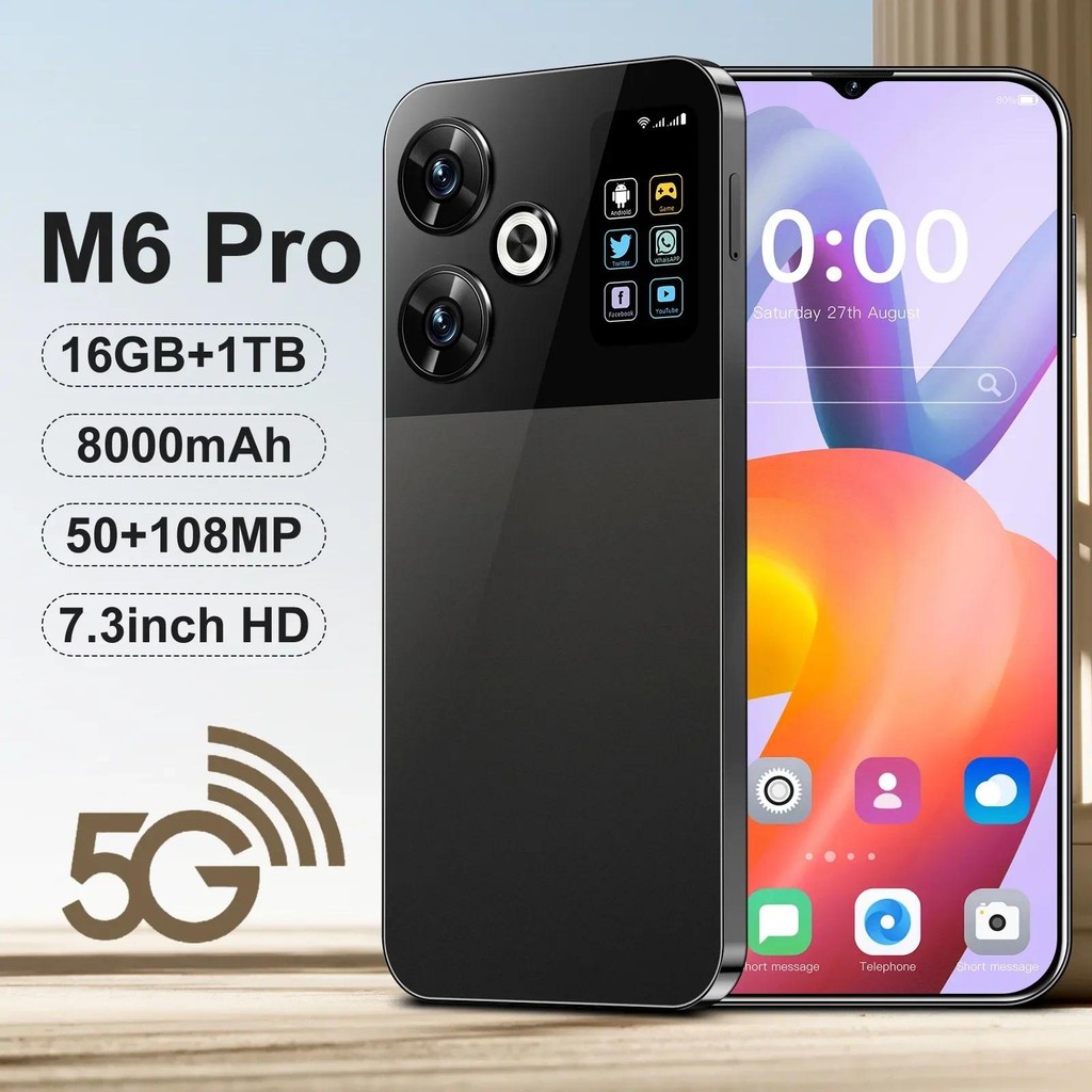 Venda Quente Novo Telefone Móvel M6pro Tudo-Em-Um Tela Grande HD Android smartphone Barato ...