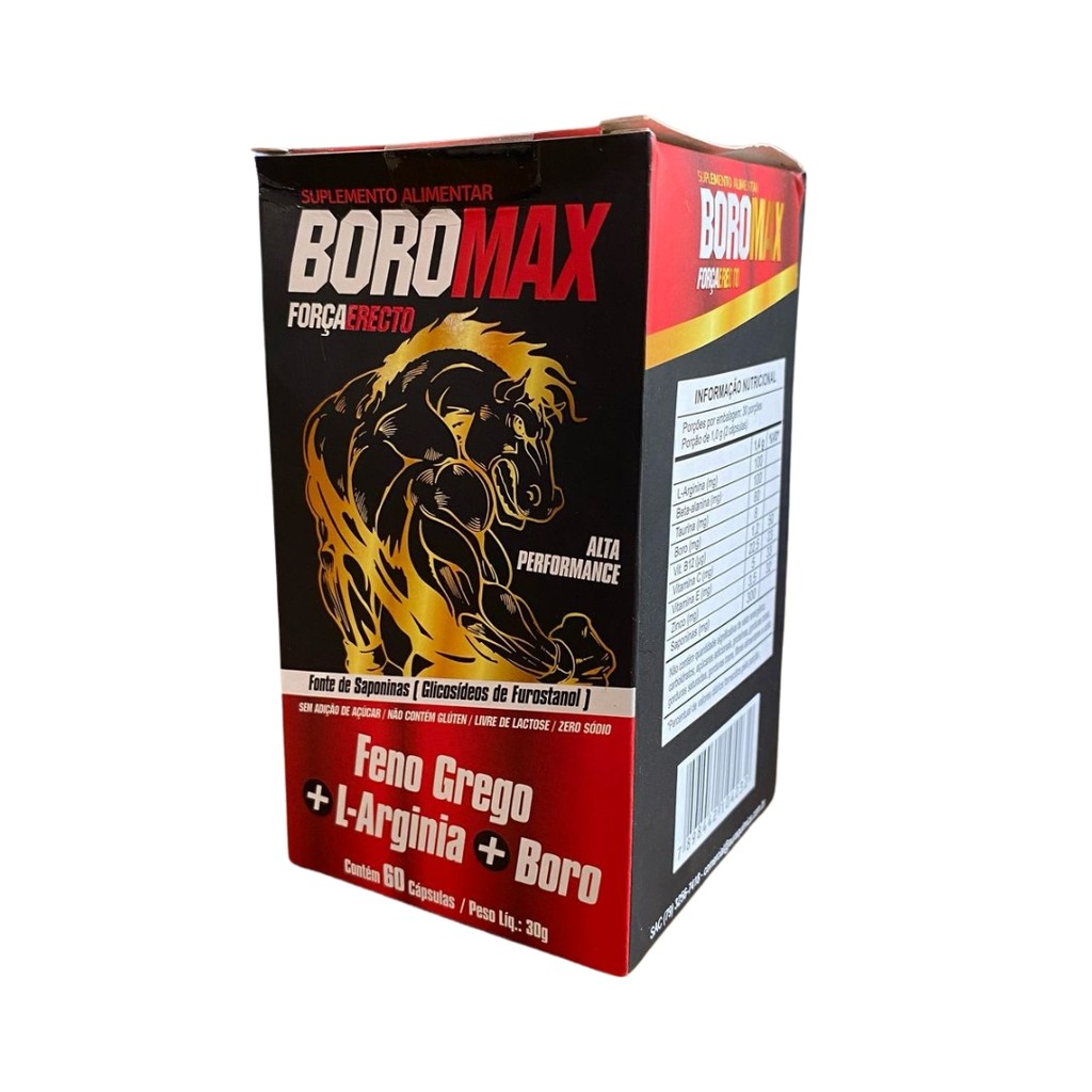 Suplemento BoroMax Força Erecto 60 Cápsulas - 30g | Shopee Brasil