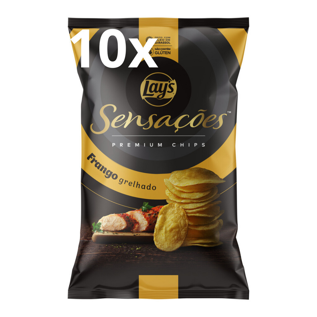 10 Batata Sensações Frango Grelhado 40g Salgadinho Elma Chips | Shopee ...