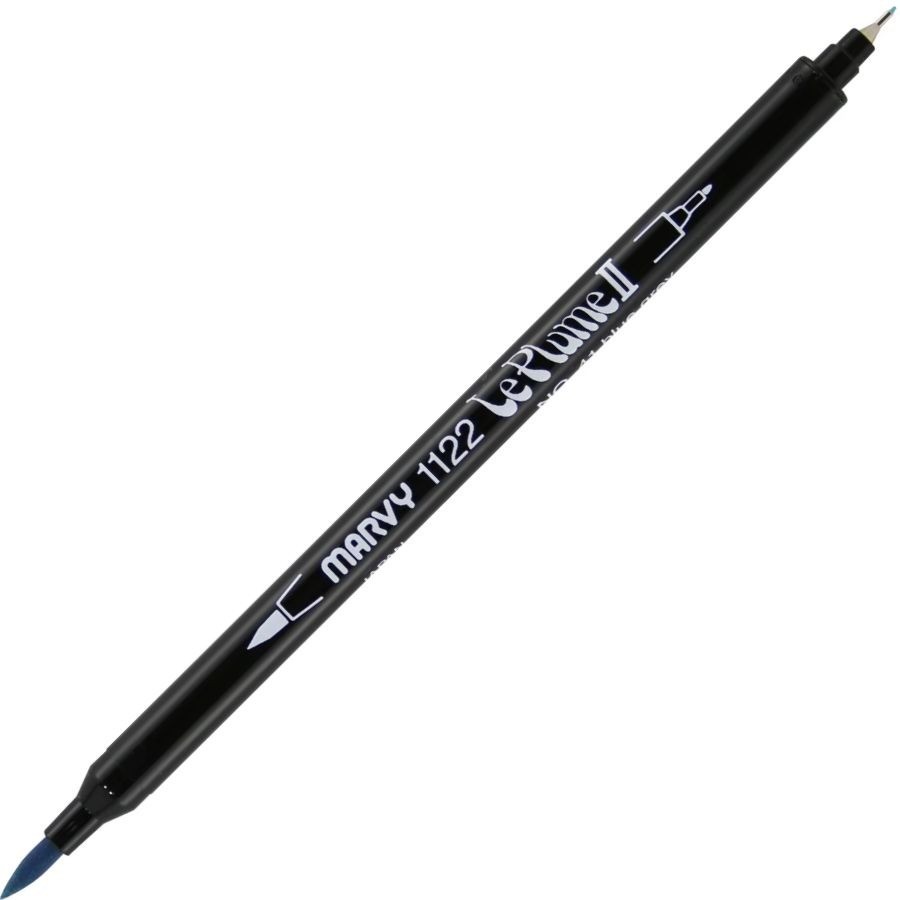 Marcador Marvy Uchida Le Plume II Cinza Azul | Shopee Brasil