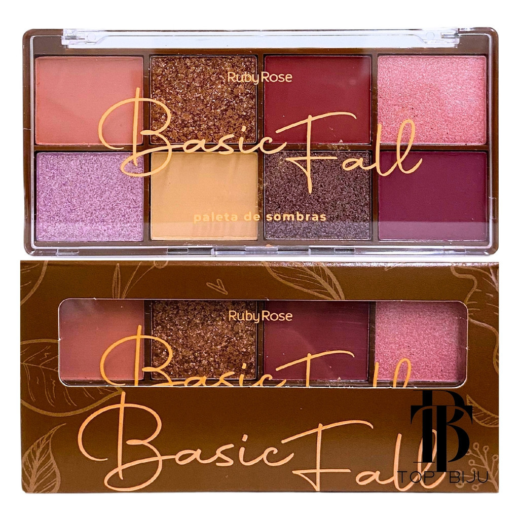 Paleta de Sombras Basic Fall 8 Cores - Ruby Rose | Shopee Brasil