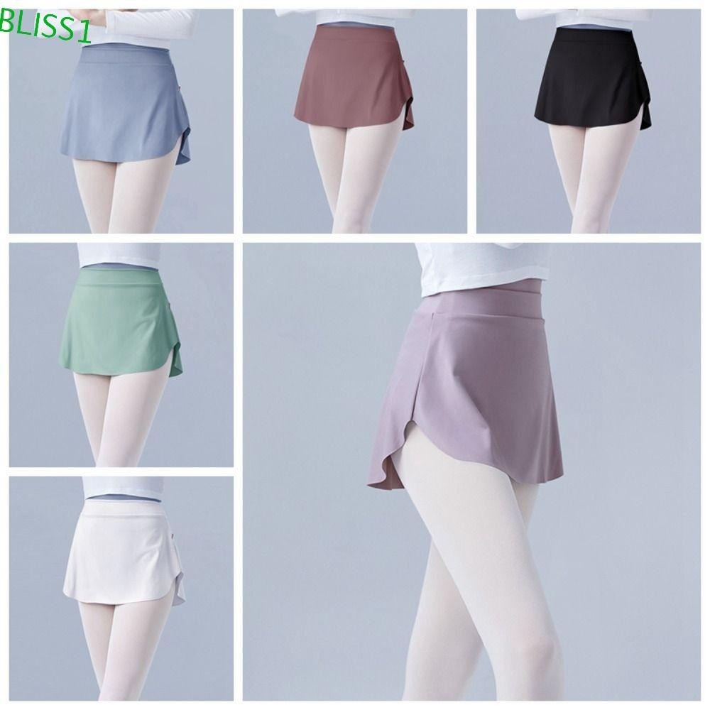 BLISS1 Saia De Dança Tutu Ballet , Chiffon Soft High Slit Mesh Nylon ...