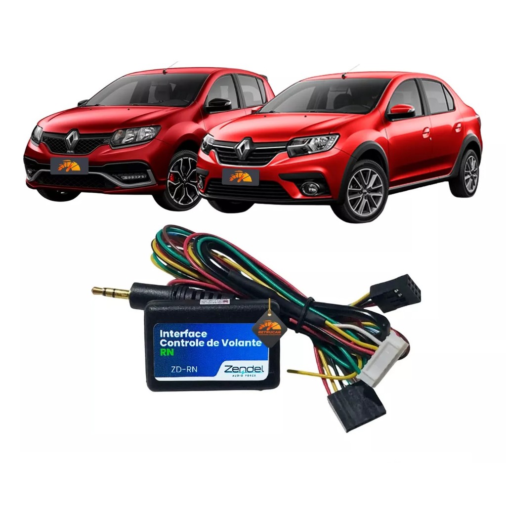 Interface Controle Comando De Som Volante Renault Sandero Logan Duster ...