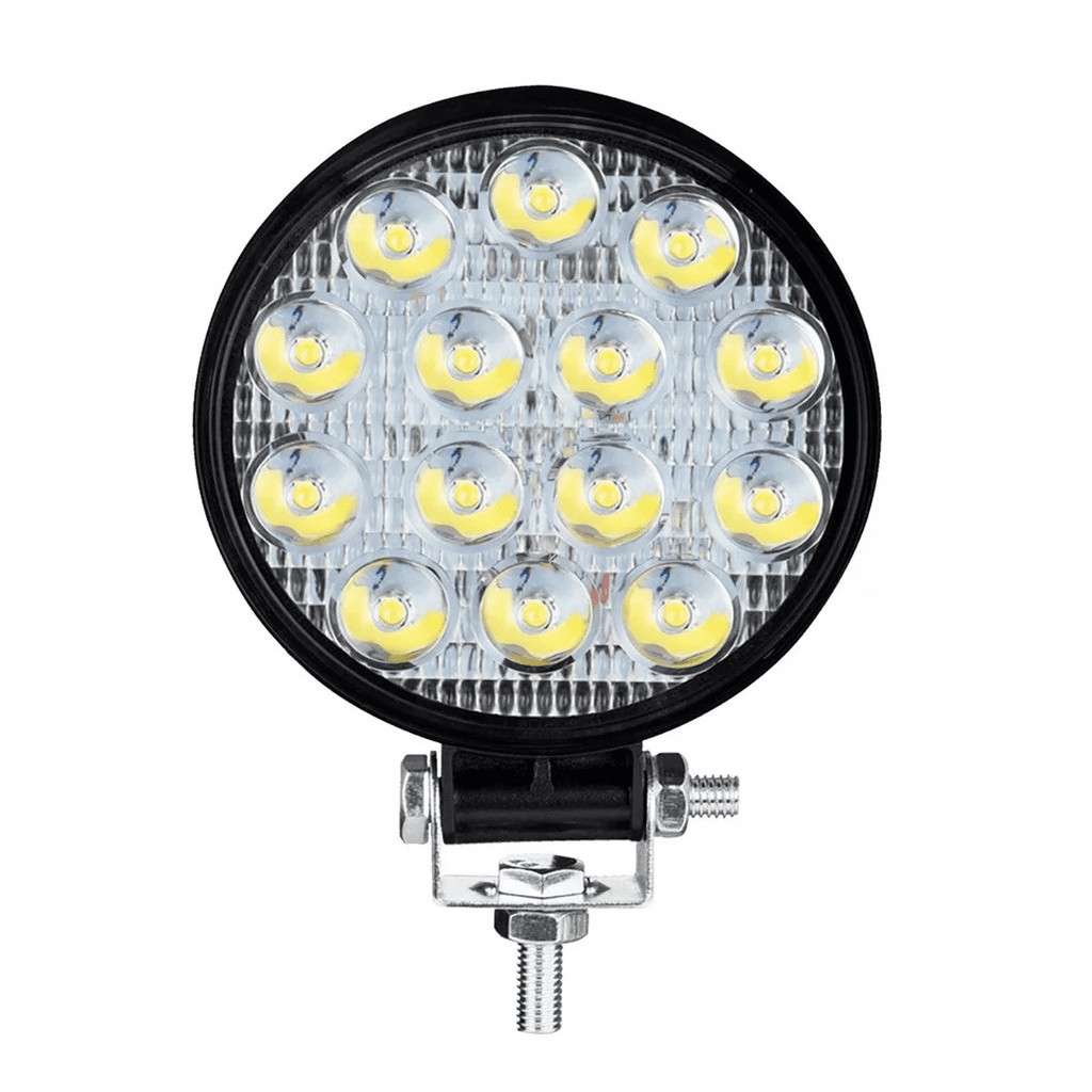 Farol Milha 16 Led 48w 12v/24v Redondo Off-road 6000k Wbcom | Shopee Brasil