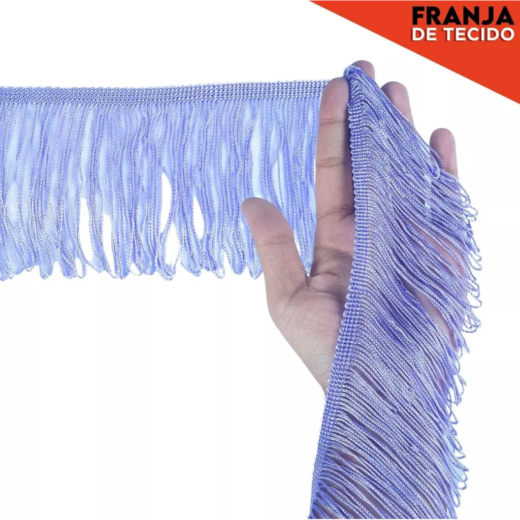 Franja de Tecido Acetinado - 10cm - Grade de Cores - Rolo C/10 Mts COR ...