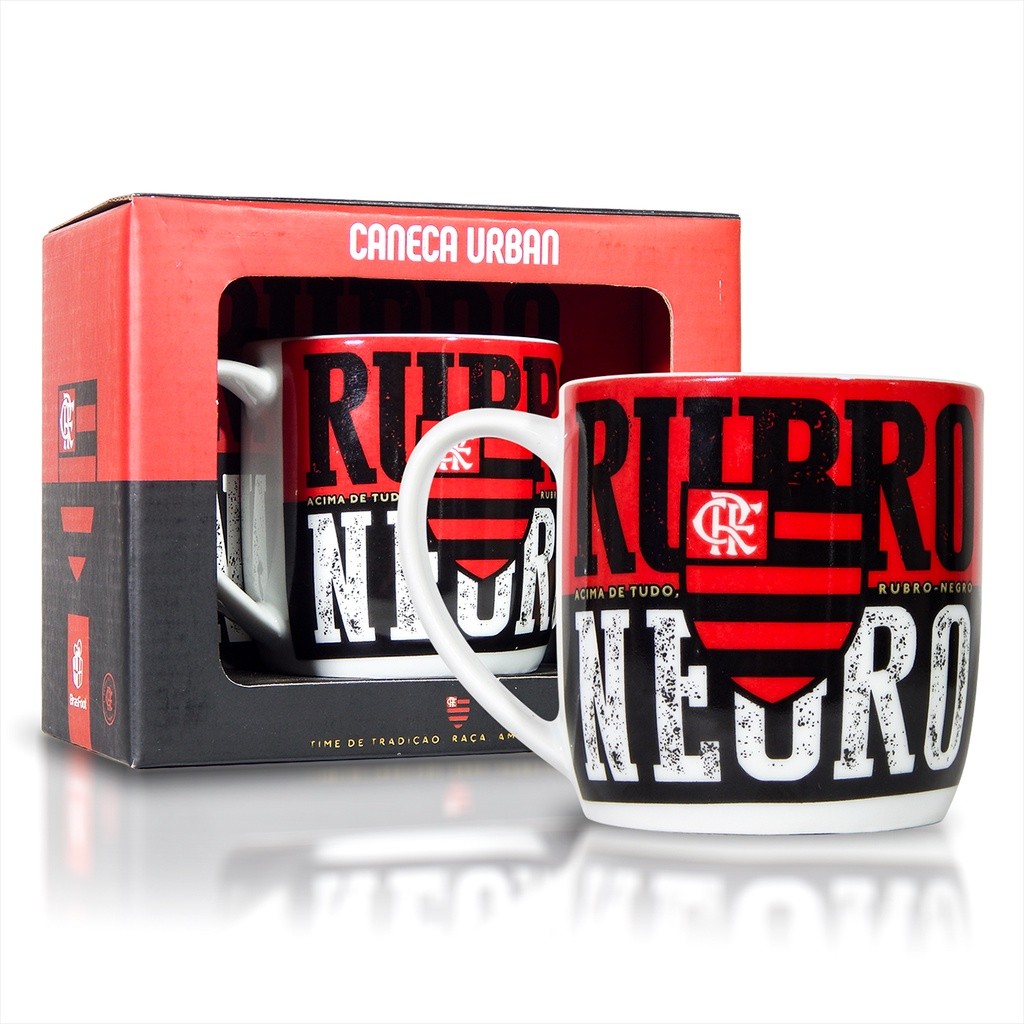 Caneca Porcelana Flamengo Xícara Café Rubro Nedro Original | Shopee Brasil