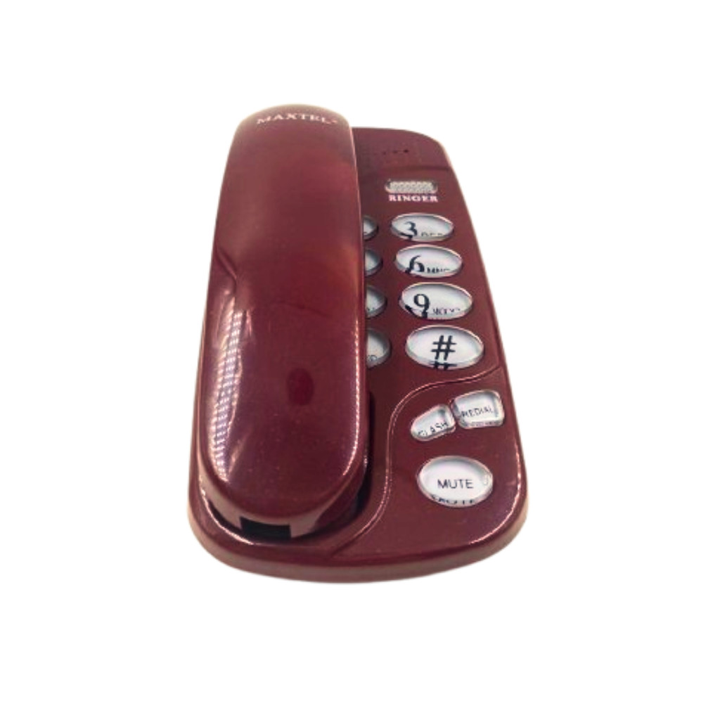 Telefone Fixo Maxtel Mt-606 Telefone de parede Vermelho | Shopee Brasil