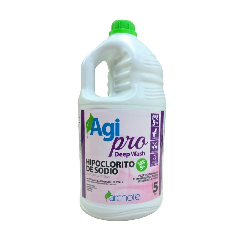 Hipoclorito Sodio 5% Deep Wash 5 Litros Archote | Shopee Brasil