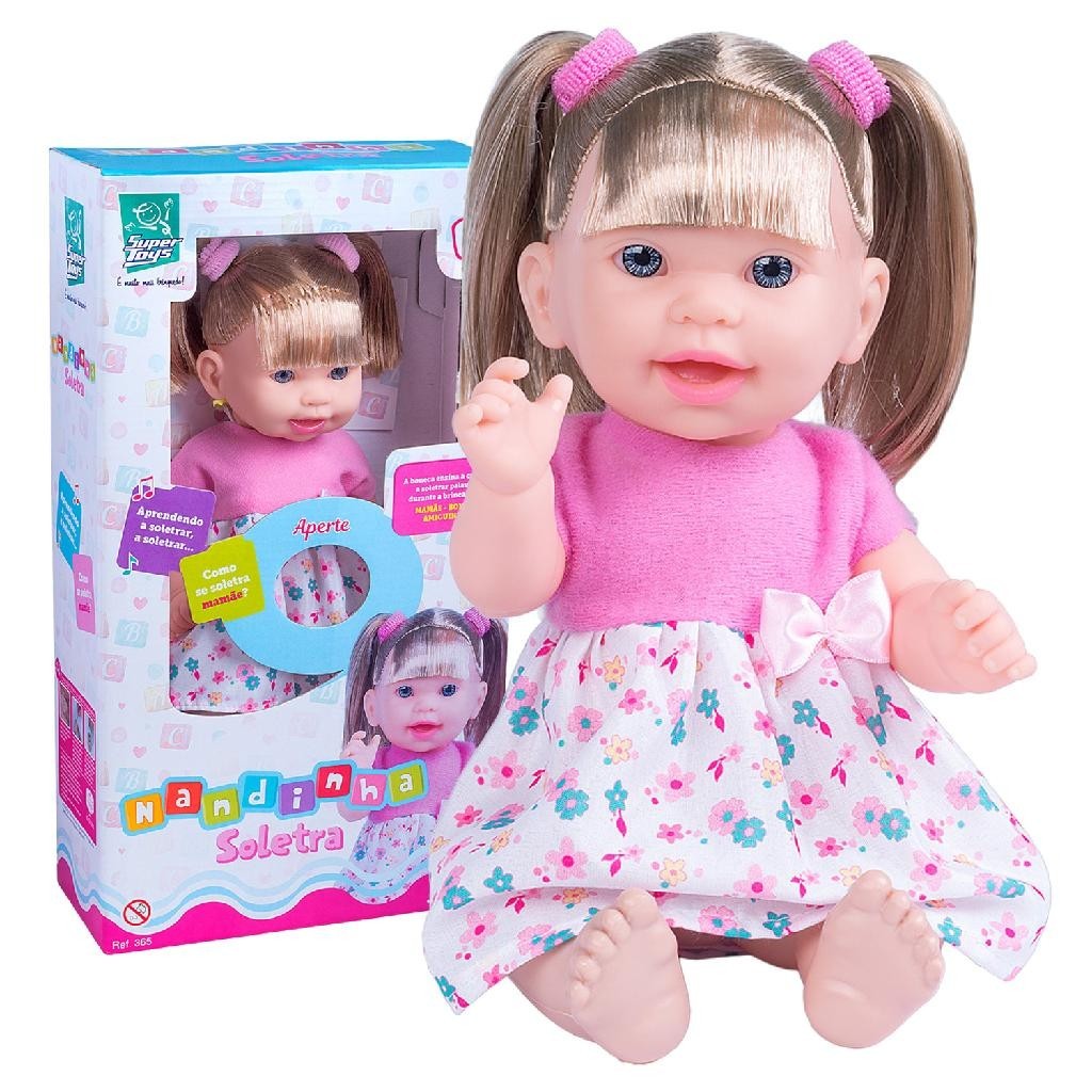 Boneca Nandinha Soletra Palavras Brinquedo Fala Frases Educativa ...