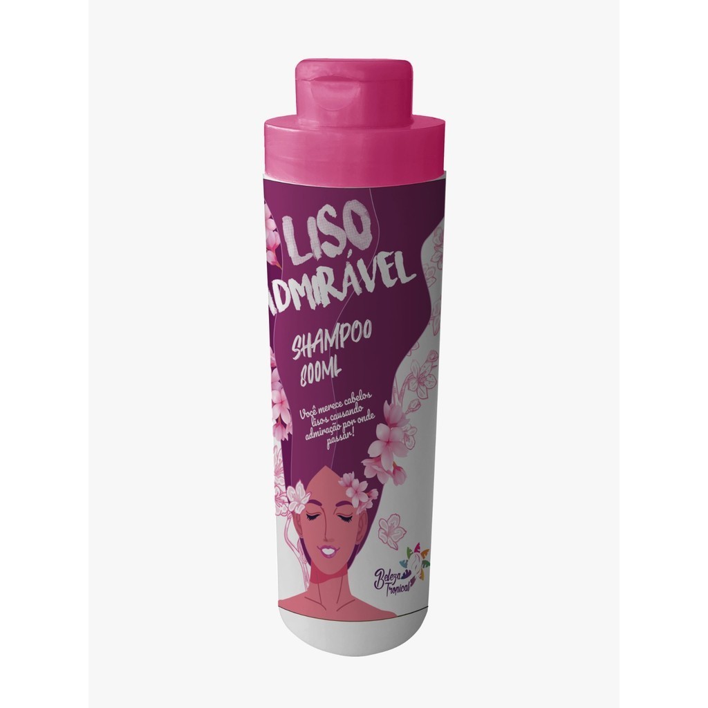 Shampoo para Cabelos Lisos Liso Admirável - Beleza Tropical (800ml ...
