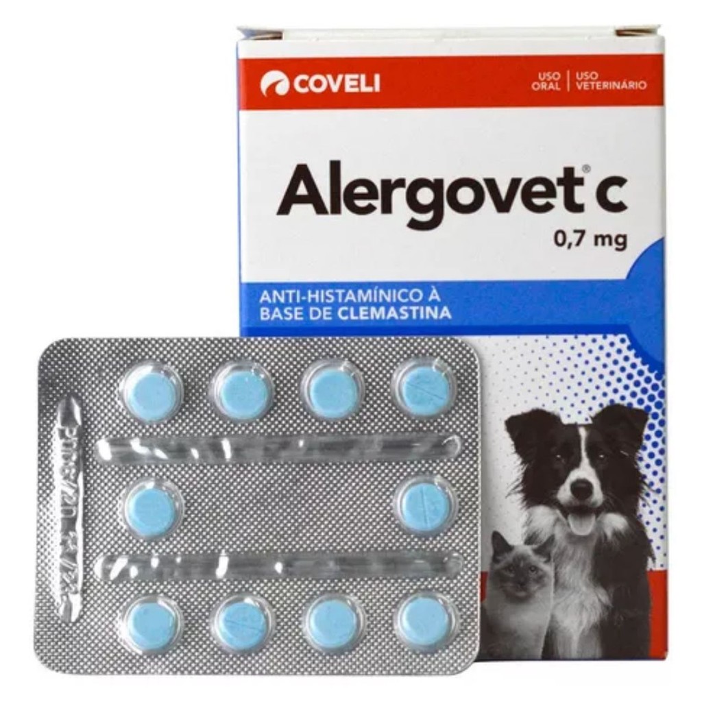 ALERGOVET C 0,7MG 10/COMP | Shopee Brasil