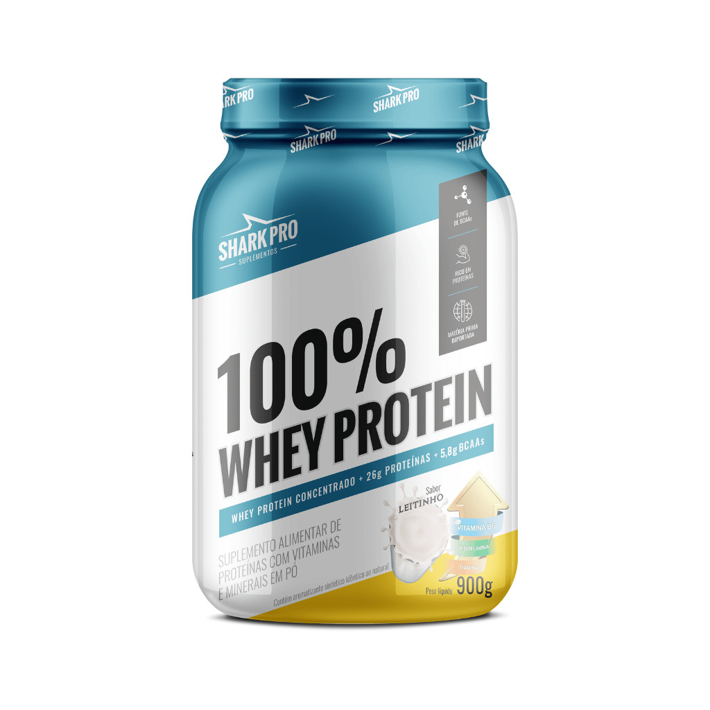 100% Whey Protein Shark Pro - Pote 900g | Shopee Brasil